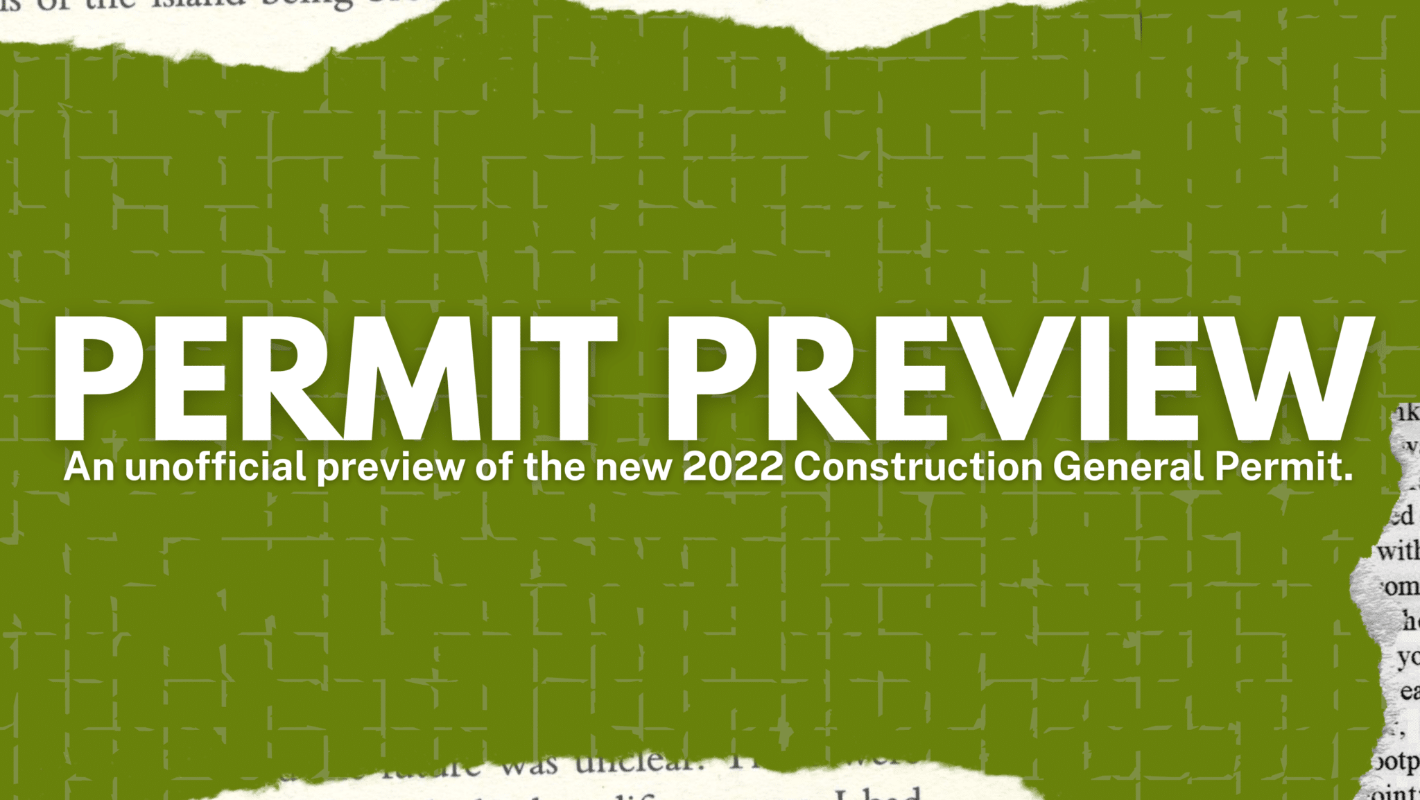 Construction General Permit 2022 Preview - FORGE